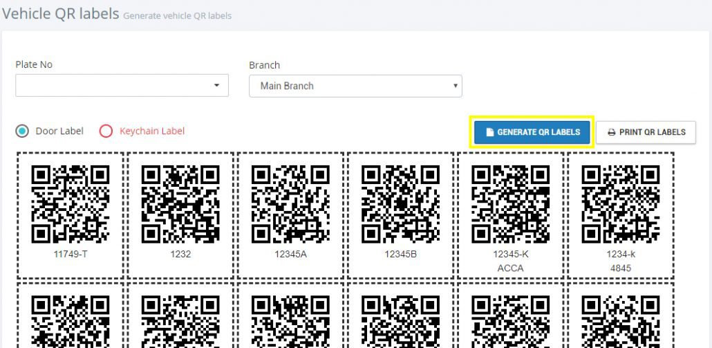 Vehicles QR Codes Generation | Speed Auto Systems