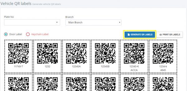 Vehicles QR Codes Generation | Speed Auto Systems