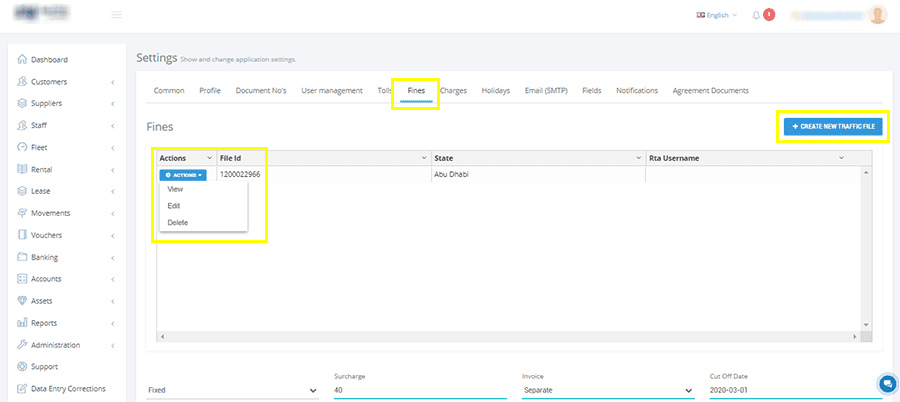 How to create and manage fines | Speed Auto Systems